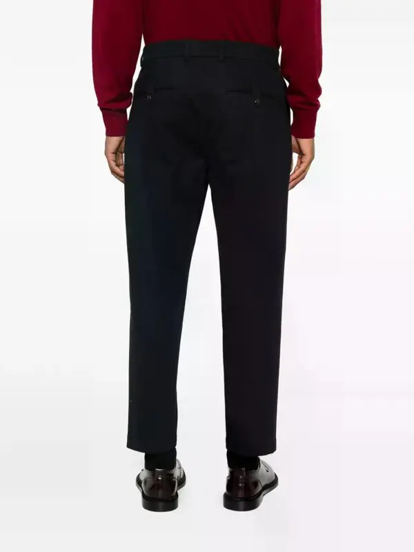 Eleventy Pleated Cotton-blend Trousers