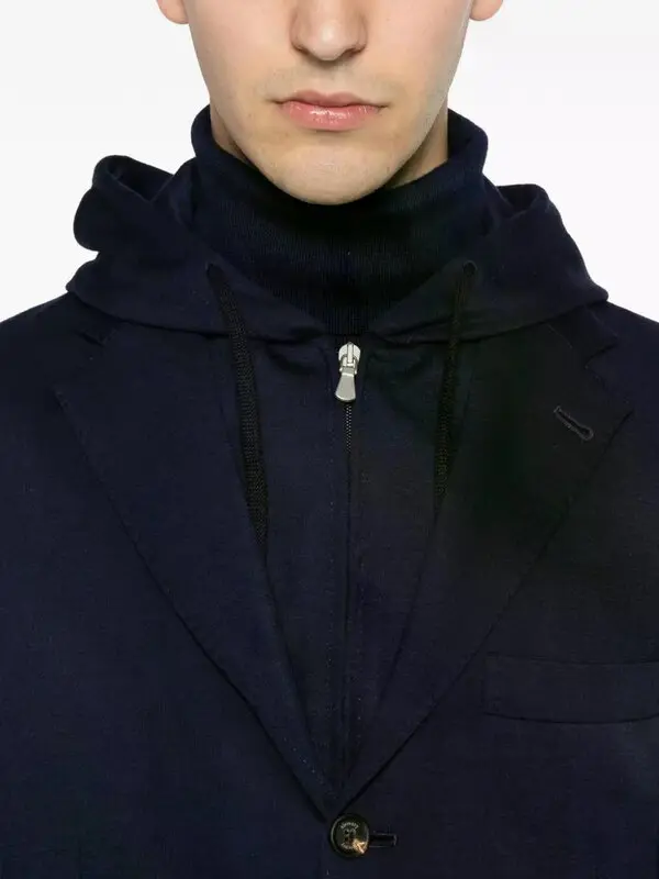Eleventy Hooded Wool Jacket