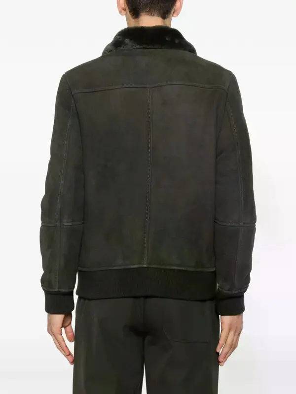 Eleventy Shearling-collar Bomber Jacket