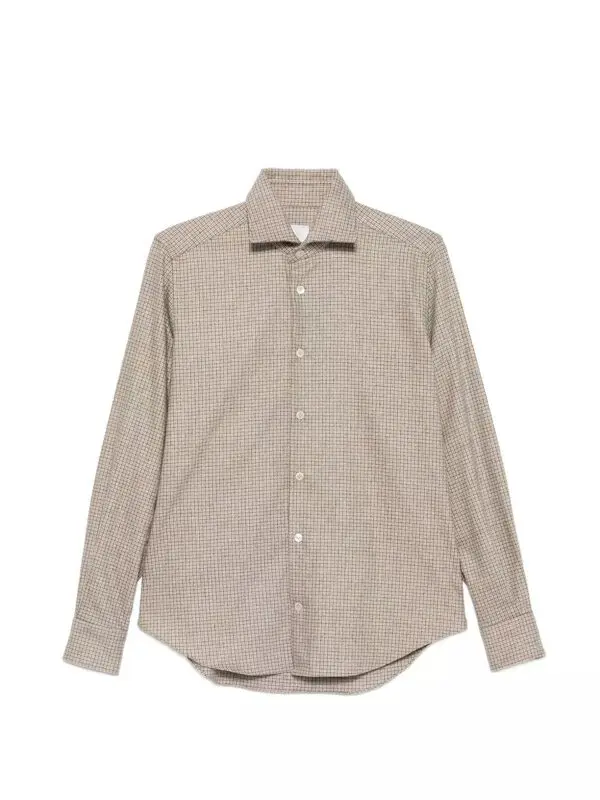 Eleventy Check-pattern Long-sleeve Shirt