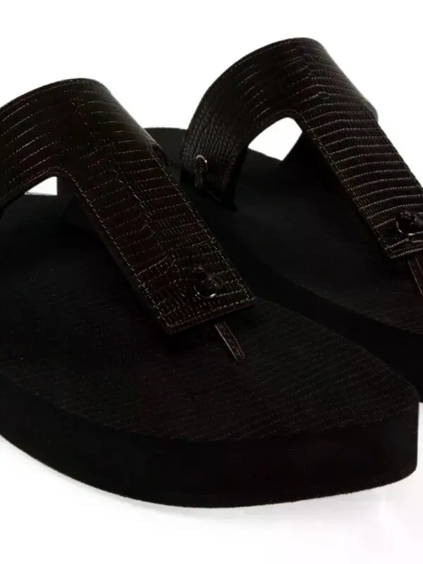 CHRISTEN Lizard-effect Sandals