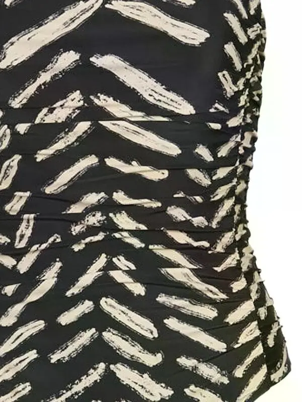 Johanna Ortiz Abstract Print Ruched Swimsuit