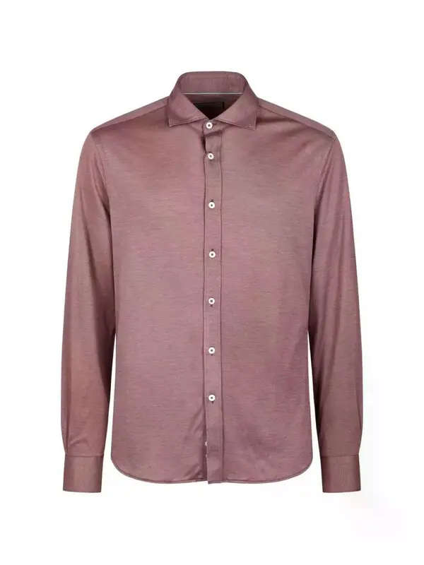 Canali Piqué Long-sleeve Shirt