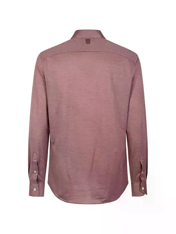 Canali Piqué Long-sleeve Shirt