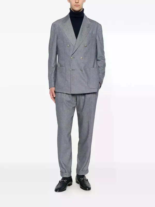 Eleventy Peak-lapel Double-breasted Suit