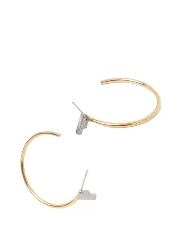 TRUSSARDI Crystal-embellished Hoop Earrings - Gold