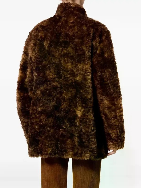 MARANT ETOILE Jya Double-breasted Faux Fur Coat