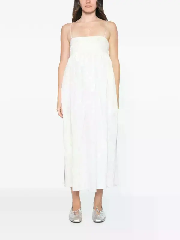 Cecilie Bahnsen Vilma Embroidered Bow Detail Dress