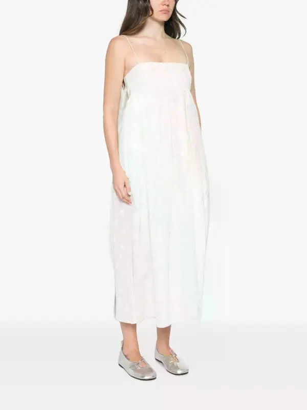 Cecilie Bahnsen Vilma Embroidered Bow Detail Dress