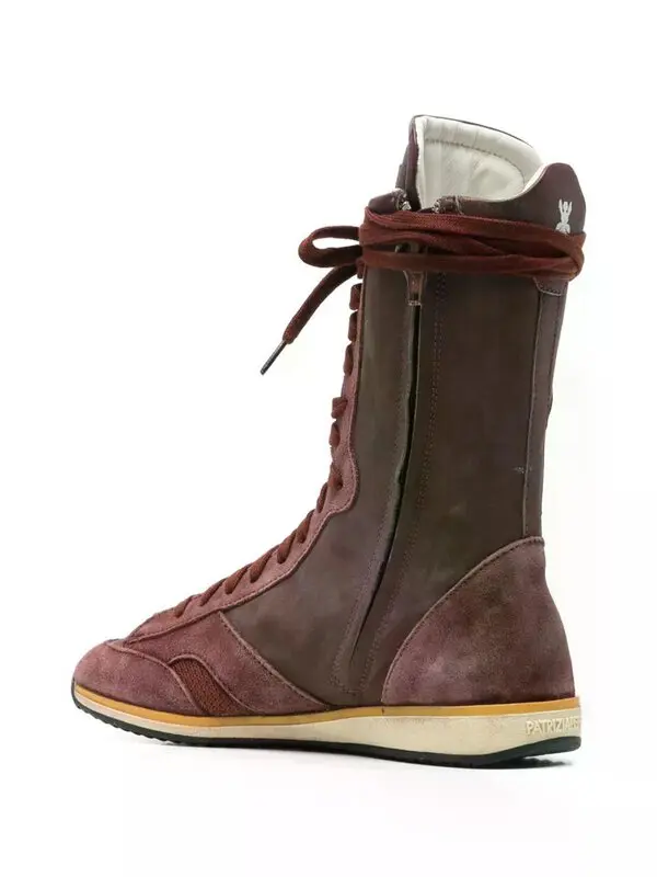 Patrizia Pepe Racing Skin '93" High-top Sneakers - Brown
