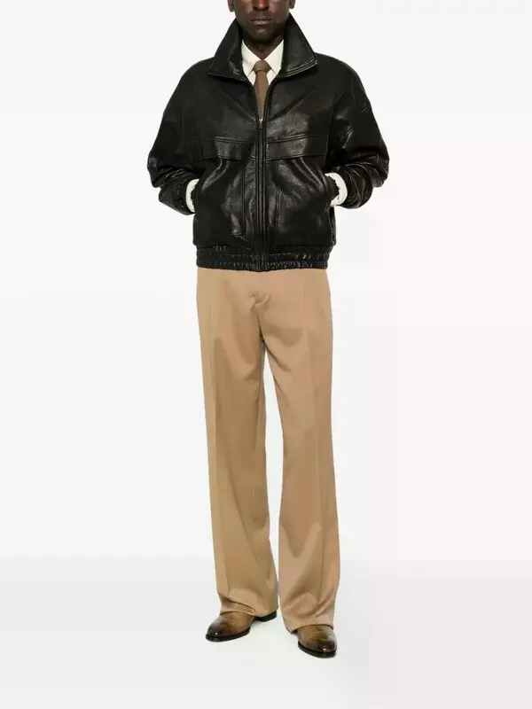 LARDINI Pleated Straight-leg Trousers