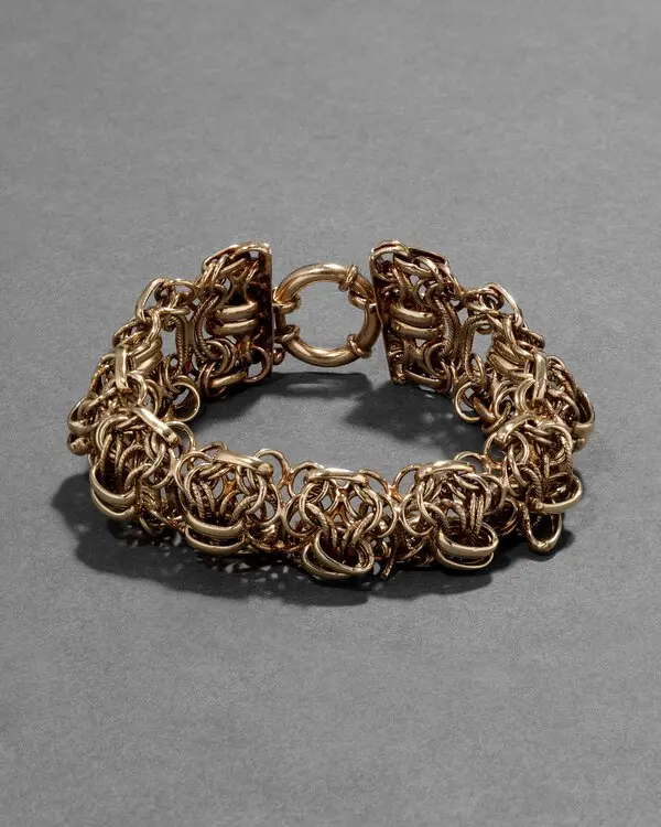Alexis Bittar Vintage 1980s 14k Fill Link Bracelet