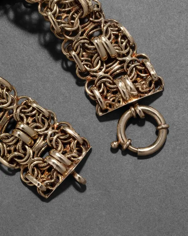 Alexis Bittar Vintage 1980s 14k Fill Link Bracelet