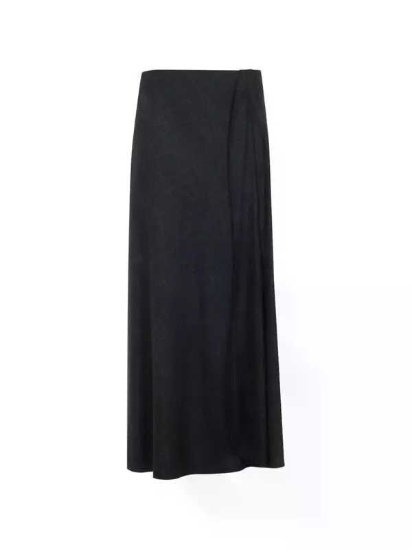 Giorgio Armani Draped Wool Maxi Skirt
