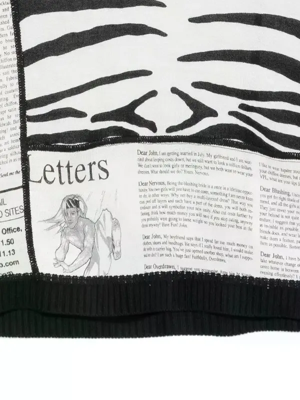 John Galliano 2000s Tiger-print Newspaper-print Sweater