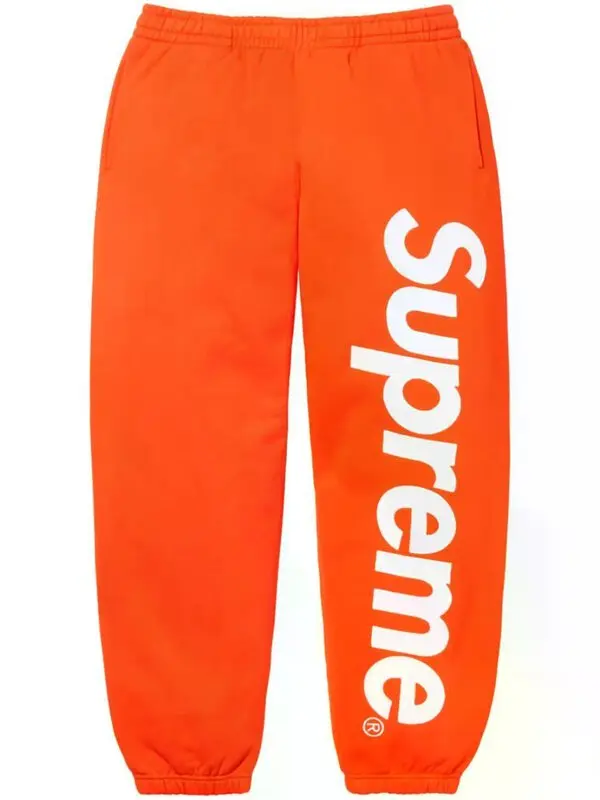 Supreme Satin-appliqué Cotton Track Pants
