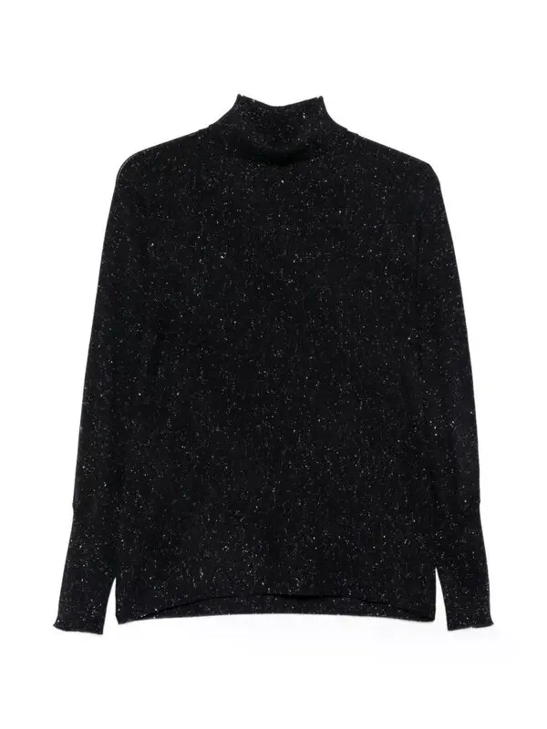 Peserico Turtleneck Sweater With Ribbed Cuffs