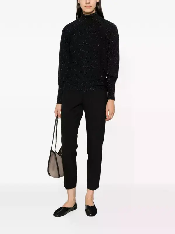 Peserico Turtleneck Sweater With Ribbed Cuffs