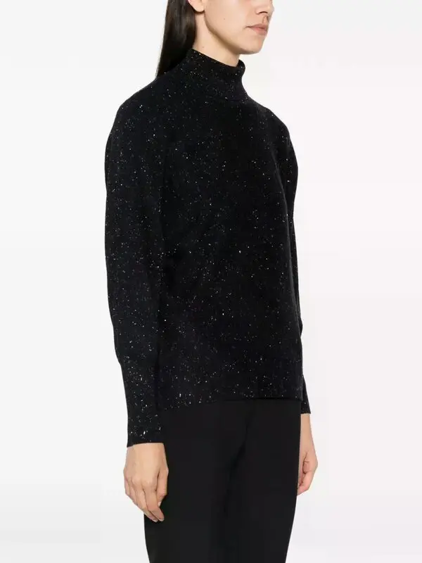 Peserico Turtleneck Sweater With Ribbed Cuffs