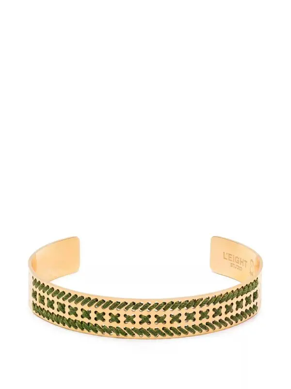 L'EIGHT STUDIO Cord And Cut-out Cuff Bracelet - Gold