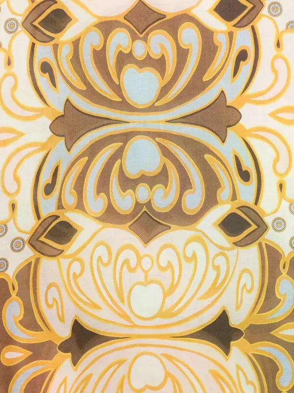La DoubleJ Abstract-print Frayed Scarf