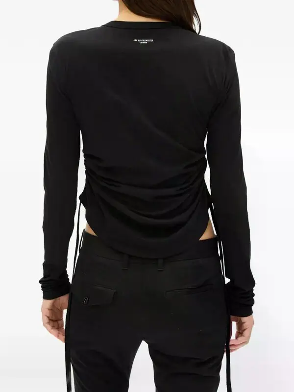 ANN DEMEULEMEESTER Dot Ruched T-shirt