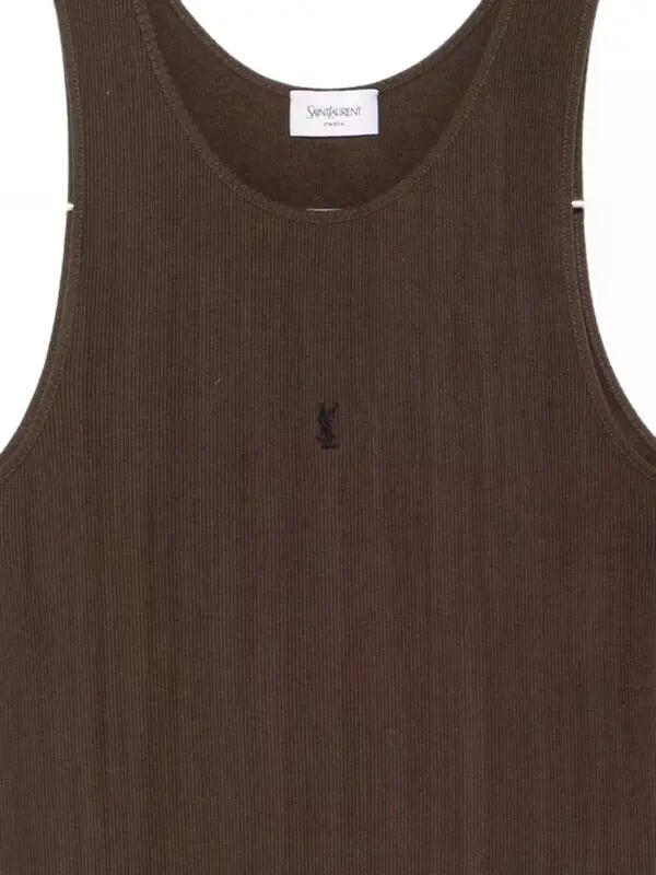 Saint Laurent Ribbed-knit Tank Top