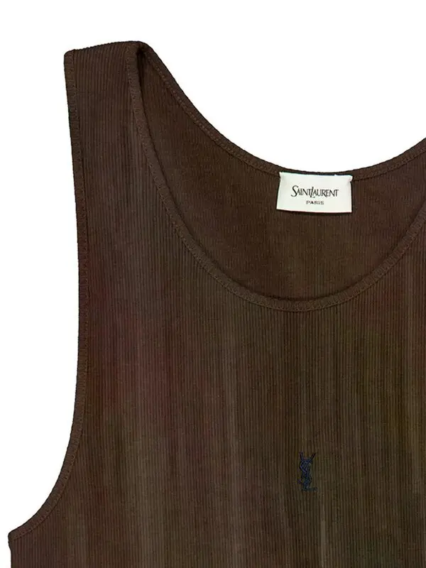 Saint Laurent Ribbed-knit Tank Top
