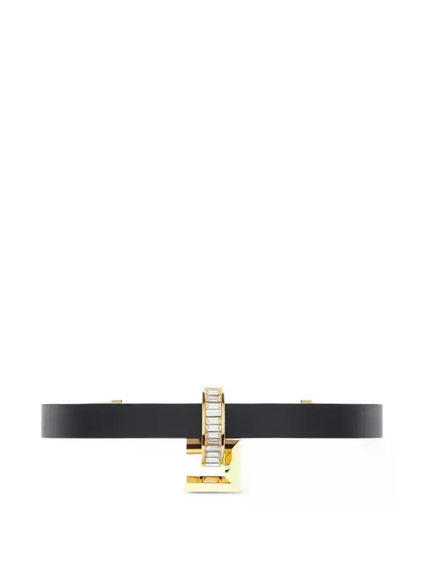 Elisabetta Franchi Jewell-embelished Logo Choker Necklace - Gold