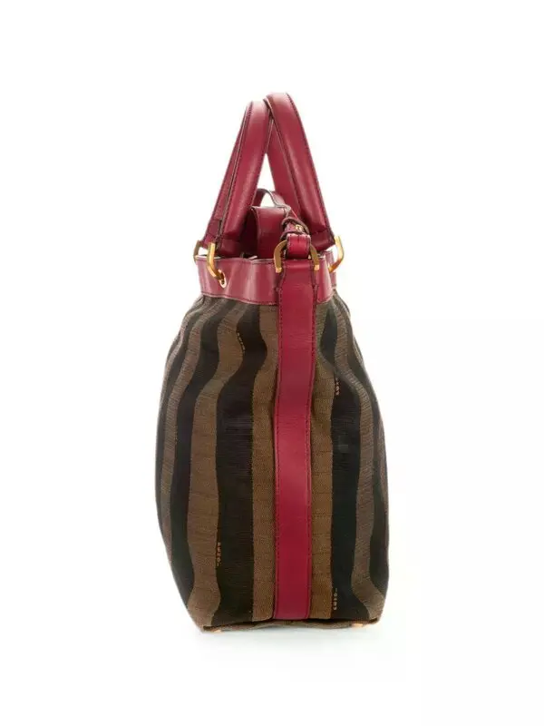 Fendi Medium Pequin Striped Tote Bag