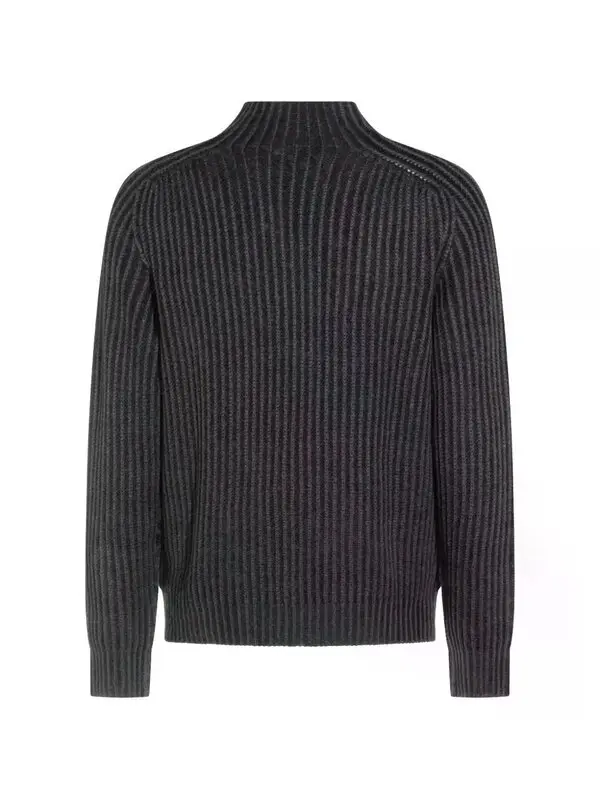 04651 / A TRIP IN A BAG Ribbed Knit Mock Neck Sweater