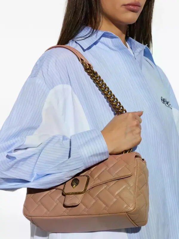 Kurt Geiger Pimlico Quilted Leather Shoulder Bag - Pink
