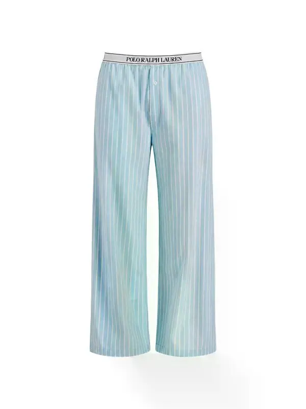 Polo Ralph Lauren Striped Logo-waistband Pajamas - Blue