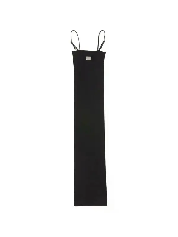 Acne Studios Logo-plaque Buckled-strap Dress - Black