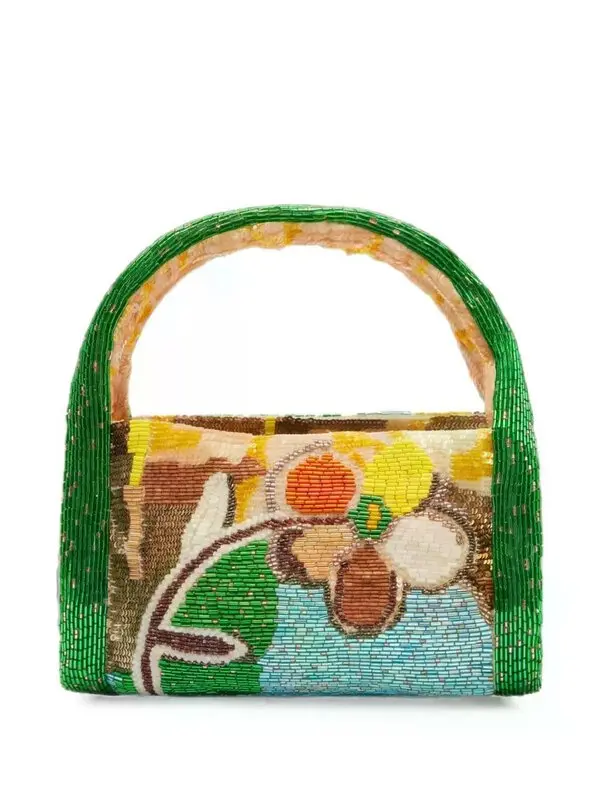ALEMAIS Limelight Beaded Barrel Bag