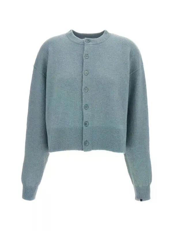 Extreme Cashmere Crew-neck Button-up Cardigan