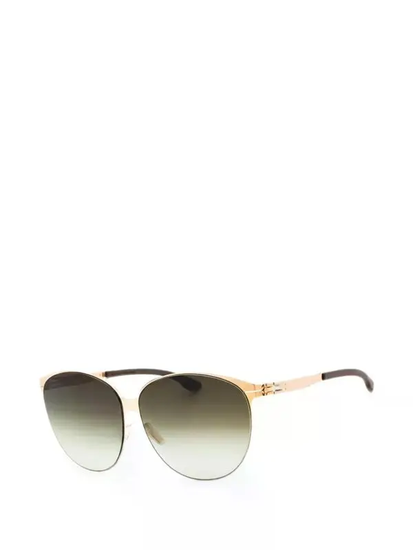 IC! BERLIN Round-frame Sunglasses - Gold