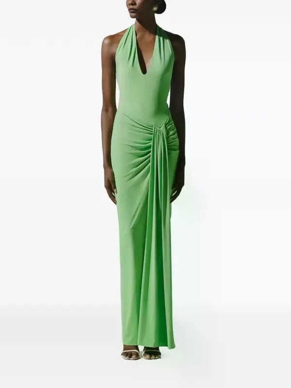 BAOBAB Donatella Ruched Maxi Dress - Green