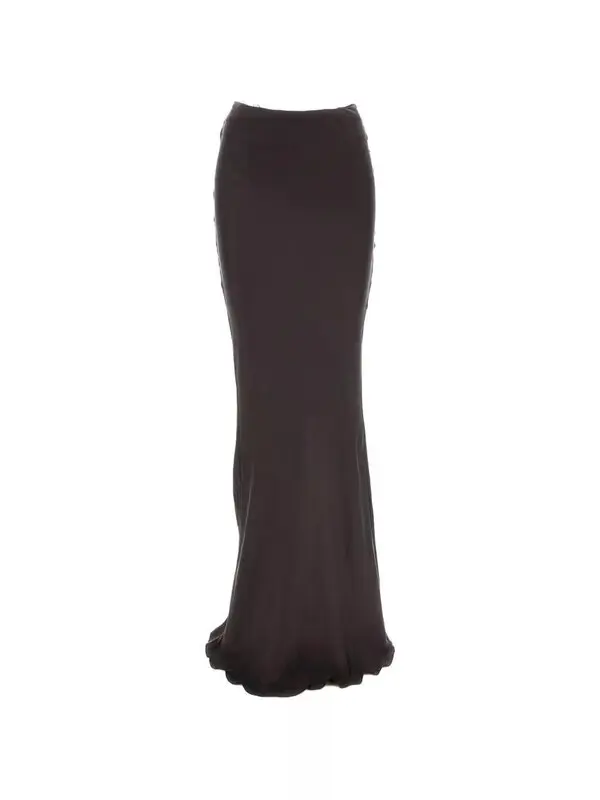 Andamane Ruched Floor-length Maxi Skirt - Red