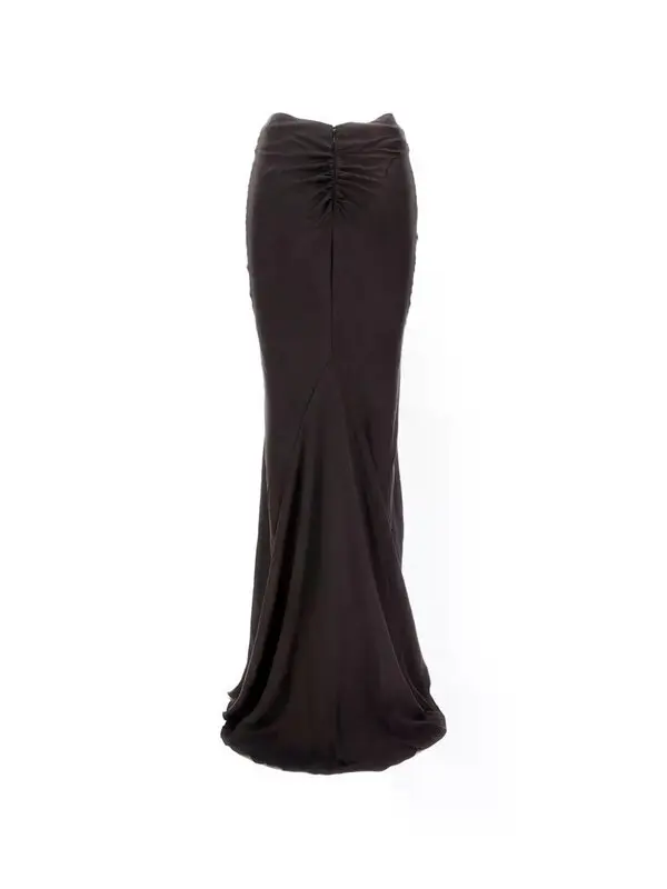 Andamane Ruched Floor-length Maxi Skirt