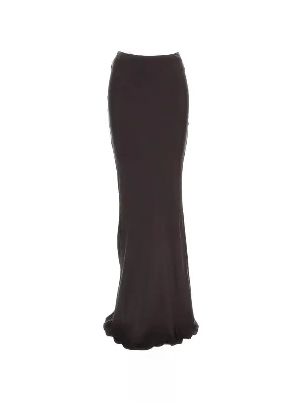 Andamane Ruched Floor-length Maxi Skirt - Red