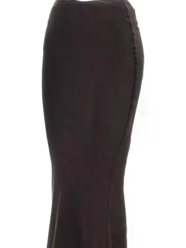 Andamane Ruched Floor-length Maxi Skirt - Red