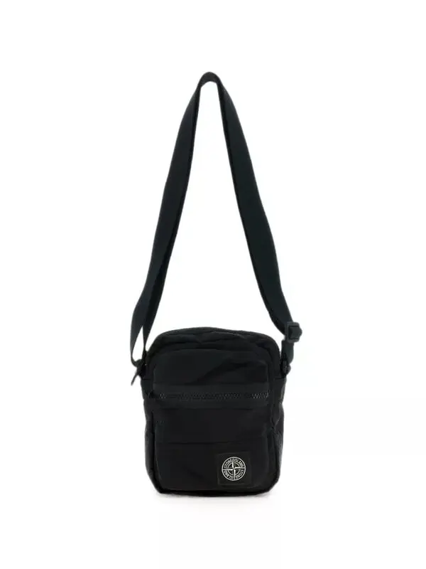 Stone Island 9200015 Coated Nylon Metal In Econyl® Crossbody Bag - Black