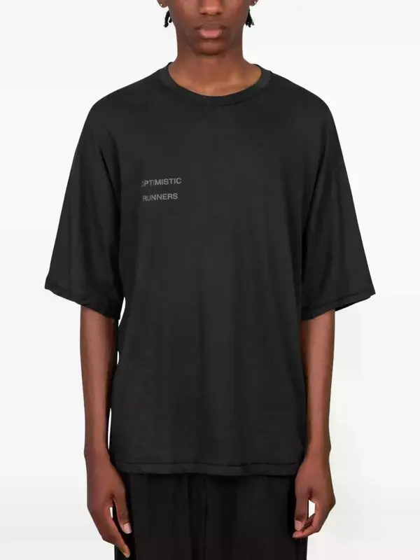 OPTIMISTIC RUNNERS Logo-print T-shirt