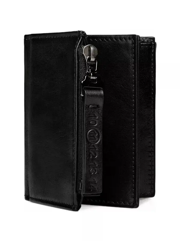 MAISON MARGIELA Leather Zip Wallet - Black