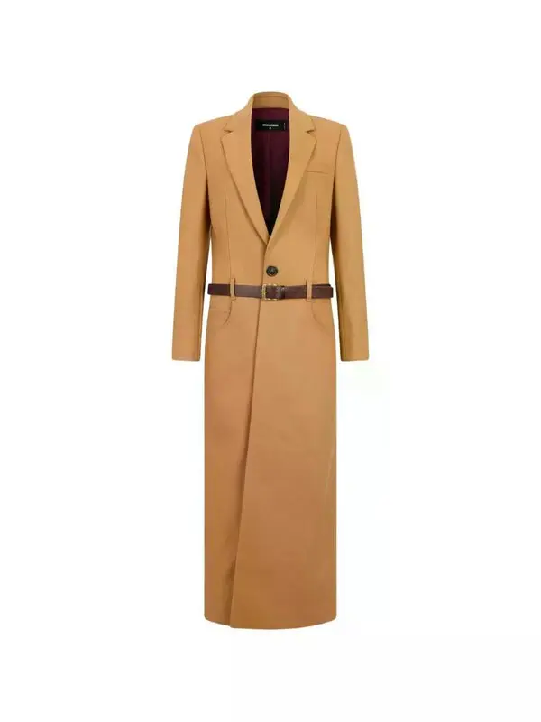 Dsquared2 Wool Felt Belted Coat