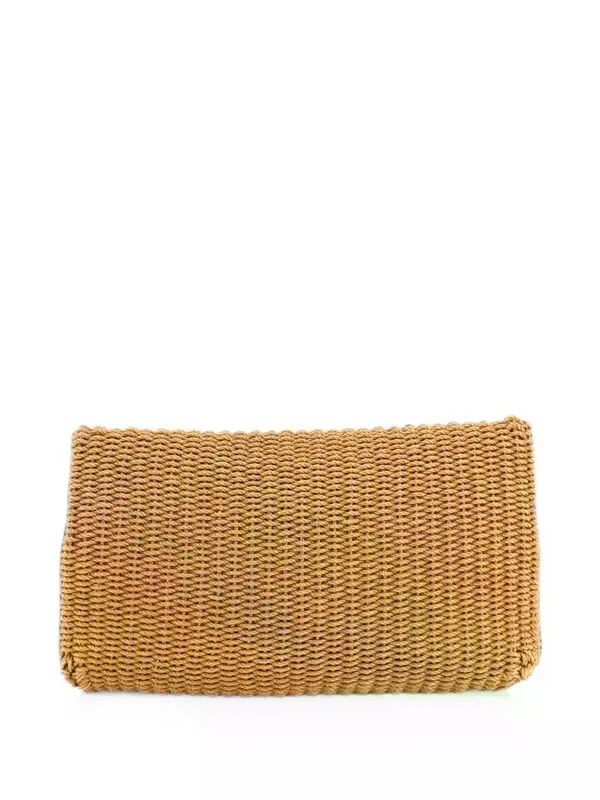 Saint Laurent Cassandre Envelope Raffia Large Clutch Bag