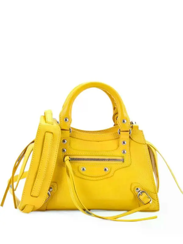 Balenciaga Neo Classic City Bag Leather Mini Shoulder Bag - Yellow