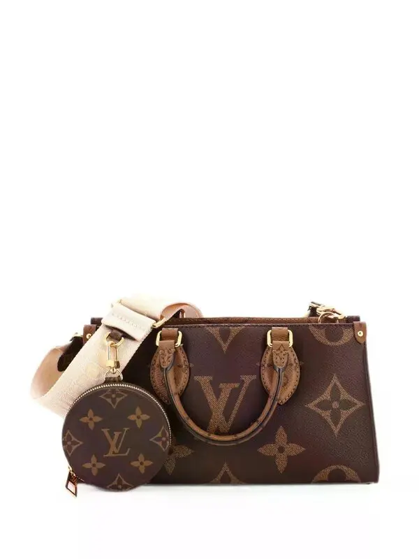 LOUIS VUITTON Onthego Tote Reverse Monogram Giant East West Shoulder Bag - Brown