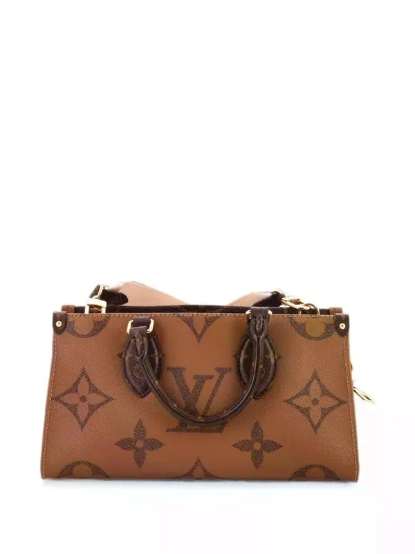 LOUIS VUITTON Onthego Tote Reverse Monogram Giant East West Shoulder Bag - Brown